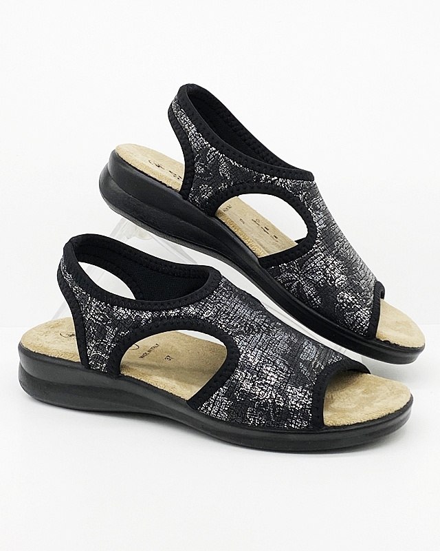 Sanital Flex sandały na haluksy i palce młotkowate 8056.17czarne/silver ...